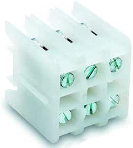 Amazon.com: NFT3-WH term block 40a 600v 3pos rail mount qty 1/100 ...