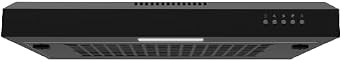 Abode 60cm Visor Cooker Hood Black Extractor with 3 Speed Settings ...