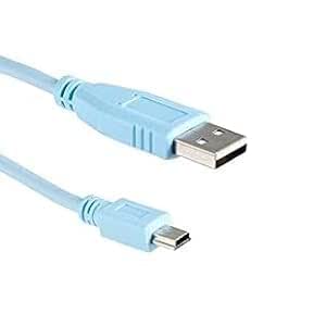 A-Male to Mini-B Console Cable USB 2.0 Compatible with Cisco, 5PAK ...