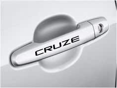 CHEVY CRUZE DOOR HANDLE Decals (4 INCH) (BLACK), Decals, Magnets ...