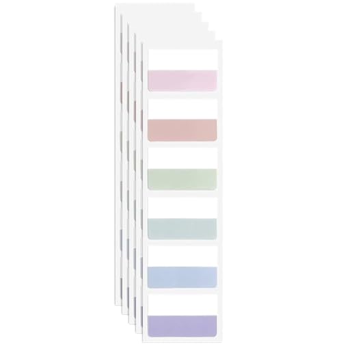 Levin Sticky Tabs 120pcs 6 Color Tabs for Notebooks 1.5 Inch Book Tabs ...