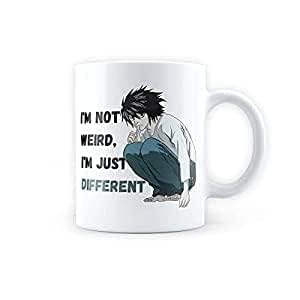Buy Anime Death Note Design - I am not Weird Ceramic Coffee Mug Gift ...
