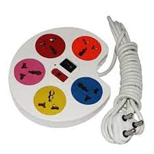 Buy Electric Extension Board 6 amp 5 Plug Board 1 Master Switch 2.5 ...