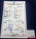 JOE MADDON SIGNED REPLICA LINE-UP CARD vs INDIANS 6/16/15 SCHWARBER MLB ...