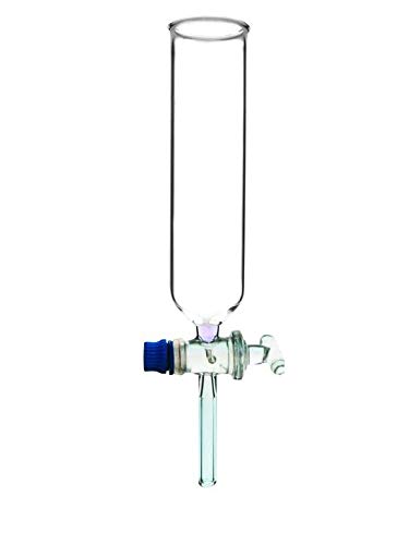 BOROSILICATE GLASS SEPARATING FUNNEL CYLINDRICAL OPEN TOP. 50ML. ONE ...