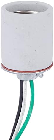 B&P Lamp® Unglazed Porcelain Med. Base Socket with 1/8IP Cap and 61 ...