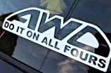 Amazon.com: AWD DO IT ON ALL FOURS STI IMPREZA WRX WINDOW STICKER VINYL ...