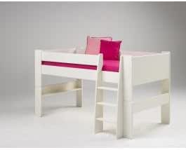 Steens Mid sleeper bunk bed in white MDF WOOD : Amazon.co.uk: Home ...