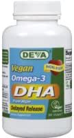 Amazon.com: Deva Vegan Omega-3 DHA, Algae 200mg, Delayed Release 90 ...
