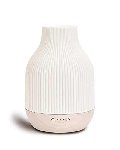 SOICARE Elegant Ceramic Diffuser for Essential Oils with Solid Wood ...