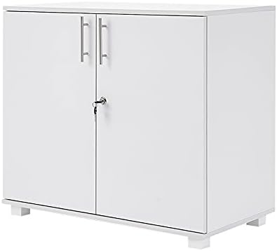 Panana Modern Wooden Filing Cabinet, 2 Door Office Storage Drawers With ...