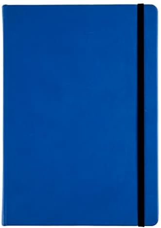 AccuPrints Blue Pu Leather Notebook Diary 5.8 * 8.3 inches 200 Ruled ...