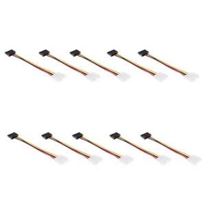SLB® 10x to SATA Power Adaptor Cable 4 pin to 15 pin For HDD Hard Drive ...
