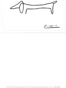 Amazon.com: Pablo Picasso The Dog 15.75x19.75 Poster Print Art Poster ...