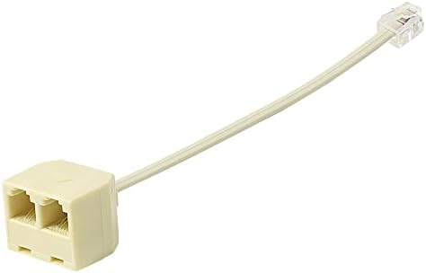 sourcing map Phone Line Splitter, RJ11 6P4C Modular Handset to Double ...