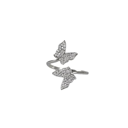 952 Sterling Silver Titlee Butterfly Finger Rings for Women Girls with ...