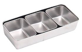 Buy HS Condiment Container 3 Compartment | Stainless Steel Material ...