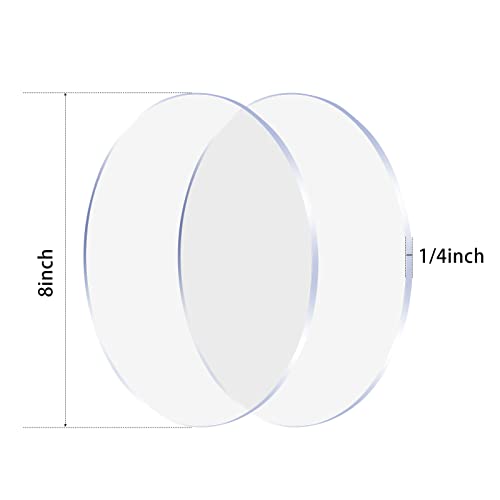 Snapklik.com : 2 Pieces 1/4 Round Plexiglass Sheet, 8 Inch Diameter ...