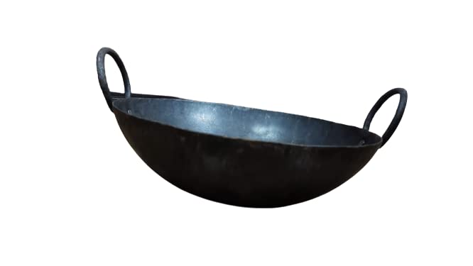 Aadityaa's Naturally Non-Stick Loha Kerahi/Iron Kadai/Kadhai, Pure ...