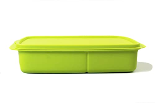 Tupperware to Go Lunch Box 1 Litre Lime with Divider Clever Break ...