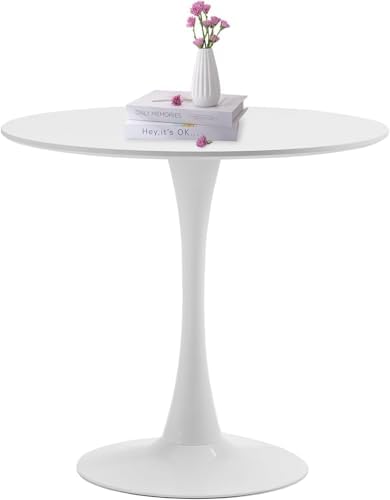 Amazon.com - Giantex White Round Dining Table, 32 Inches Modern Tulip ...