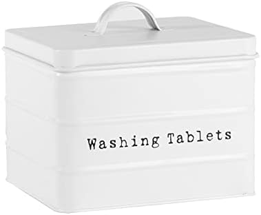 Harbour Housewares Washing Tablet Storage Container - Matte White ...