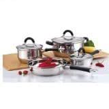 Buy Culinary Edge Stainless Steel 7-Piece Cookware Set Online at Low ...