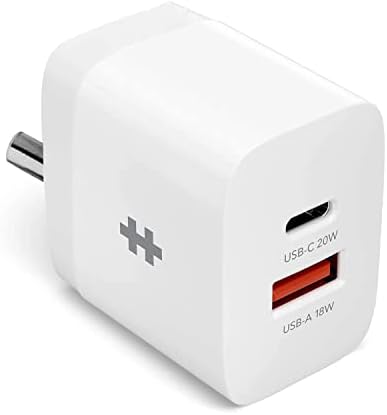 HYPER 38W Dual Port Adapter, 20 Watts USB C Charger for iPhone 16 Pro ...