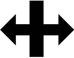 Amazon.com - Bi-Directional Arrows Decal Sticker (Black, 14.1 inch x 11 ...