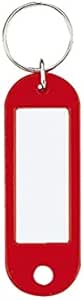Amazon.co.jp: Kokuyo Naf-200RX10 Red Key Chain Name Tags, Pack of 10 ...