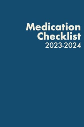 Medication Checklist - 2023-2024: taking medication, remembering and ...