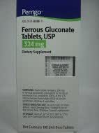 Amazon.com: Ferrous Gluconate Tablets 324mg. 100 Tablets, Blister Packs ...