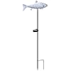 KAIXOXIN Solar Garden Lights Metal Fish Decorative Stake for Outdoor ...