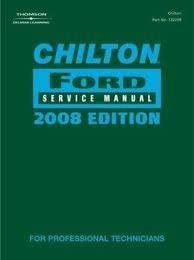 Chilton Ford Service Manual 2008 Edition Volume II Expedition, Five ...