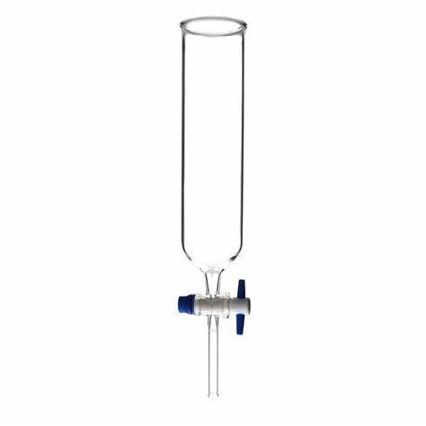 ISKO Dropping Funnel, 100ml - PTFE Key Stopcock, Open Top, Cylindrical ...