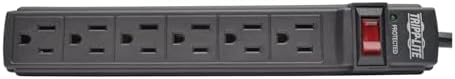Amazon.com: Tripp Lite 6 Outlet Power Strip NEMA 5-15R 6-ft Cord 5-15P ...