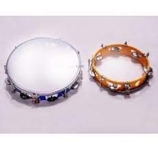 SM SAI MUSICAL Hand 8" daffli and 10" daffli { COMB OF 2 PC} tambourine ...