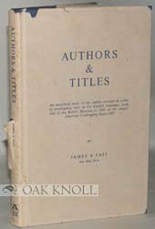 AUTHORS AND TITLES.: Tait, James A.: Amazon.com: Books
