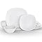 Amazon.com | Square Dinnerware Set, MEKY Glassware 18-Piece Service for ...