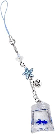 Amazon.com: Blue Ocean Dolphin Phone Chain and Keyring, Acrylic Jewelry ...