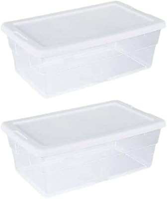Amazon.com - STERILITE 16428012 6 Quart/5.7 Liter Storage Box, White ...
