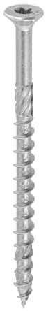 KLIMAS White Zinc Plated Wood Screws - Countersunk Head - Partial ...