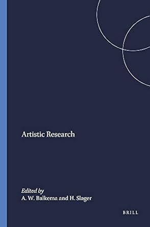 Amazon.com: Artistic Research (Lier & Boog, 18): 9789042010970: Balkema ...