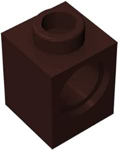 Amazon.com: Classic Building Bulk Brick 1x1 with Hole, 100 Piece Brown ...