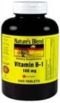 Amazon.com: Nature's Blend Vitamin B-1 100 mg 1000 Tablets : Health ...