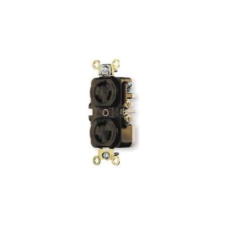 HUBBELL HBL5362BK AC Receptacle NEMA 5-15/20 Female Duplex Industrial ...