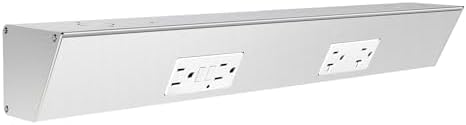 Amazon.com: 18" Angled Under Cabinet Outlet Strip Hardwired, 2 x 15 Amp ...