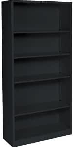 Amazon.com: HON Brigade Metal Bookcase 5-Shelf Black : Office Products