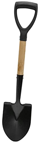 Set of 2 68cm Heavy-Duty Steel Garden Spades with Wooden Handle ...