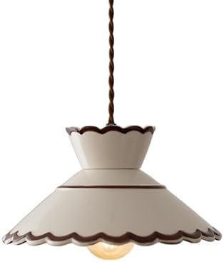 PXCNMI Vintage Scalloped Pendant Light, Cottagecore Farmhouse Style ...